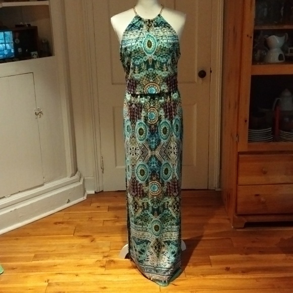 Bisou Bisou | Dresses | Bisou Bisou Michele Bohbot Halter Style Maxi ...